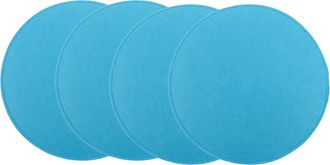CB Home & Style Filz Sitzkissen Stuhlkissen Polster Auflage Kissen 4er Pack rund oder eckig (Blau, Rund - ø35cm)