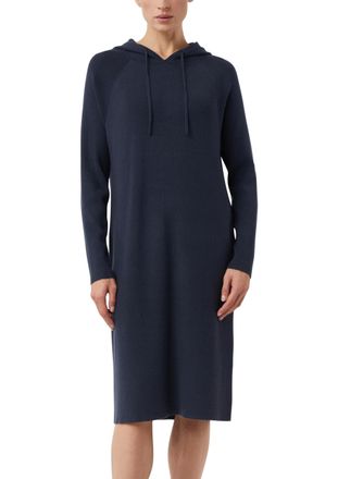Comma Strickkleid mit Kapuze und Raglan&auml;rmeln