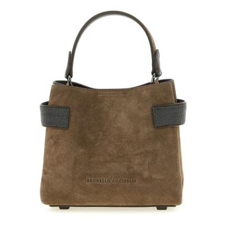 Brunello Cucinelli Femme, Sacs, Brun, Taille: ONE Size Petit sac Essence avec poign&eacute;e sur le dessus