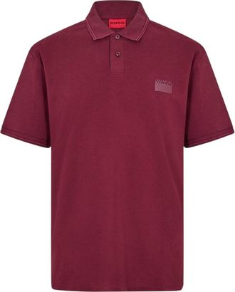 HUGO BOSS Hugo - Poloshirt f&uuml;r Herren, Mit Kragen, kurz&auml;rmlig (Dunkelrot)
