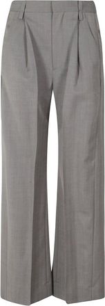Victoria Beckham Femme, Pantalons, Gris, Taille: 34 FR Pleated Trouser
