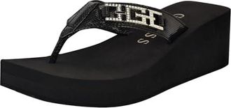Guess Tongs Elowen pour femme, noir, 39.5 EU
