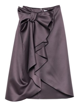 Viktor & Rolf jupe mi-longue &agrave; d&eacute;tail de noeud - Violet