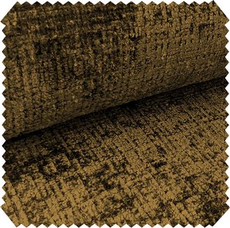 Novely CRETA Glänzender Chenille-Polsterstoff, Robuster Möbelstoff, Schwer Entzündbarer Bezugsstoff, Pflegeleichte Meterware 1lfm | Farbe: 48 Ocker Gelb