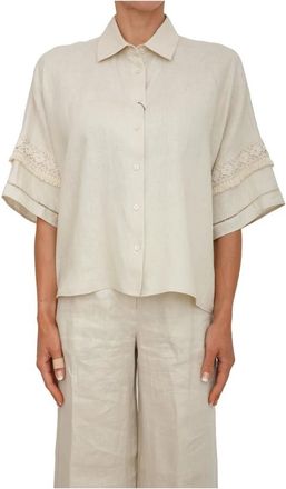 Max Mara Femme, Blouses et Chemises, Blanc, Taille: 36 FR Camicia