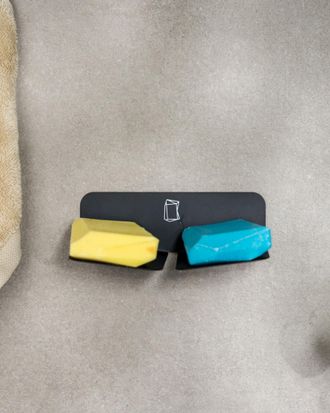 Duschbrocken Duschablage Schwarz aus Edelstahl - Duschregal & Seifenhalter ohne Bohren - Duschablage aus rostfreiem Edelstahl f&uuml;r die Dusche