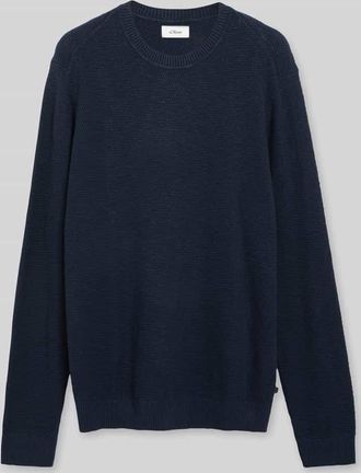 s.Oliver Red Label Pullover mit Strukturstrickoptik aus reiner Baumwolle