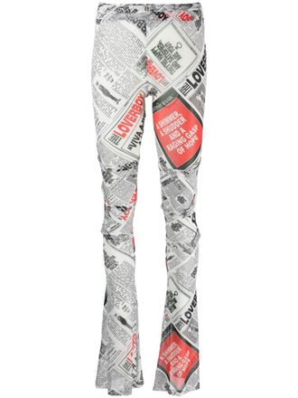 Charles Jeffrey Loverboy pantalon skinny à imprimé graphique - Noir