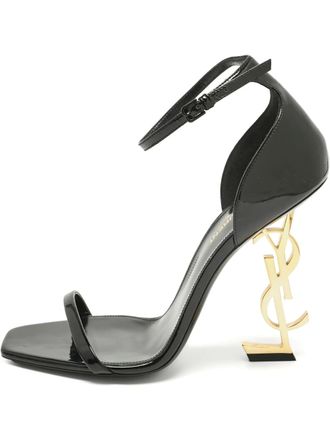 Saint Laurent Opyum calf leather sandal - Schwarz