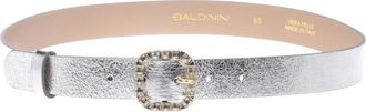 Baldinini Femme, Accessoires, Gris, Taille: 95 CM Laminated Leather Belt