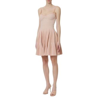 Elisabetta Franchi Femme, Robes, Beige, Taille: 44 FR Two-Colour Knit Dress