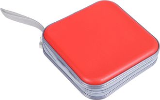 BESPORTBLE CD H&uuml;lle aus Kunststoff mit 40 F&auml;chern Rote Aufbewahrungstasche f&uuml;r CDs und DVDs Platzsparender Auto Organizer zum Schutz vor Kratzern und Feuchtigkei