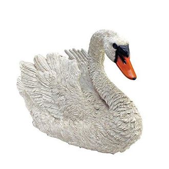 Design Toscano Wei&szlig;er Schwan, Figur, 47 x 19 x 28 cm