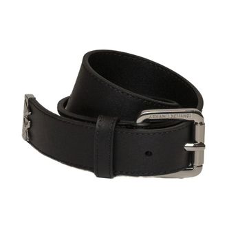 A|X Armani Exchange Ceinture en cuir - Femme - Accessoires - Noir - Taille: 85 CM