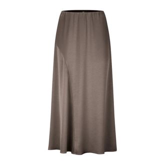 Riani Satin Midi Rock - - Skirts - Damen - Grau - XL