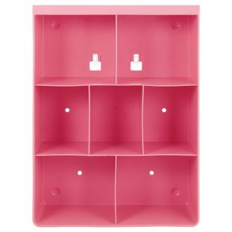 BESPORTBLE ORFOFE Gro&szlig;es Wandmontiertes Aufbewahrungsregal aus Robustem Material Bohrfreies Badezimmer und K&uuml;chen Wandregal in Pink Multifunktionales Wandlagerre