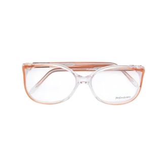 Saint Laurent Pre-owned Acetat sonnenbrillen - - Pre-owned - Damen - Orange - ONE SIZE
