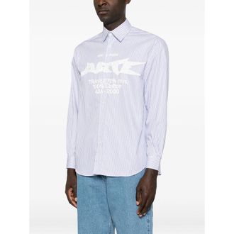 Arte Striped Cotton Shirt - Blue