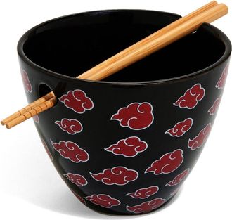 Just Funky NARUTO - Bol à Ramen avec Baguette 470ml - Akatsuki Logo