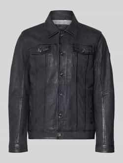 Mauritius Lederjacke aus Schafsnubuk mit Brusttaschen Modell MEDDO