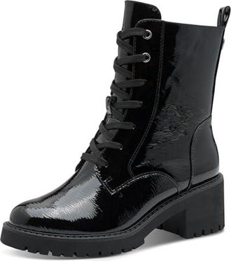 Marco Tozzi Marco Tozzi Bottines tendance pour femme 2-26237-45 - Noir - Brevet - Taille 37 EU, Imprim&eacute; noir, 37 EU