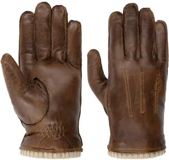 Pearlwood Pearlwood Wilson Knit Edge Lederhandschuhe Schaflederhandschuhe Handschuhe Fingerhandschuhe (9 HS - braun)
