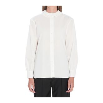 Saint Laurent Hemdbluse mit Spitzenkragen - - Blouses & Shirts - Damen - Wei&szlig; - L