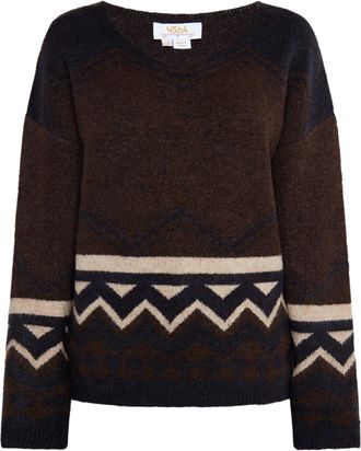 Usha Zur Seite fahren Damen Braun Mehrfarbig