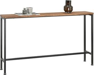 SoBuy Table Console Étroite, Table dAppoint, Bout de Canapé, Table dEntrée, Cadre et 4 Pieds en Fer, pour Salon, Entrée, Couloir, Intustriel, L120xP20xH65 c