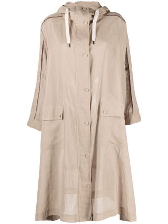 Brunello Cucinelli Sheer-Hemd aus Baumwolle - Braun