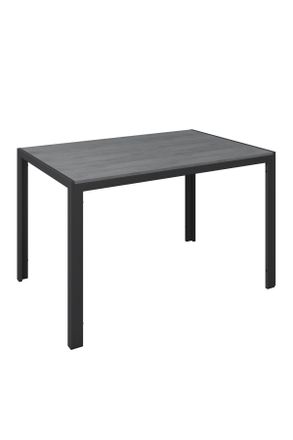 ambia GARDEN Gartentisch, Grau, Dunkelgrau, Metall, Kunststoff, rechteckig, eckig, 80x74x120 cm, Gartenm&ouml;bel, Gartentische, Gartentische