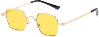 Generic Lunettes De Soleil Tendance &Agrave; Monture Fine En M&eacute;tal, Id&eacute;ales For Les Photos En Ext&eacute;rieur, For Hommes Et Femmes.(Yellow)