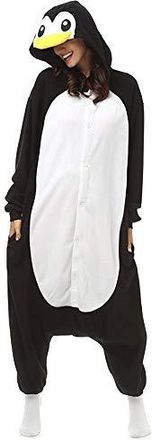 Lazutom Adulte Unisexe Anime Animal Costume Cosplay Combinaison Pyjama Outfit Nuit Vetements Onesie Halloween Costume (L, Penguin)