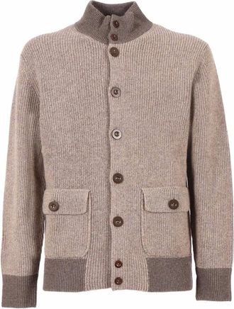 Ballantyne Homme, Pulls, Beige, Taille: XL Bomber Cardigan