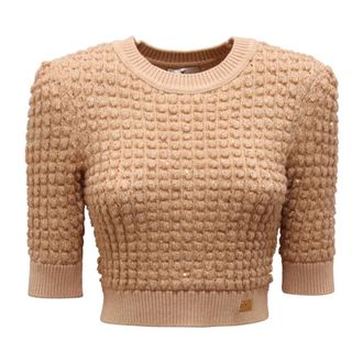 Elisabetta Franchi Damen, Strickwaren, Beige, MGr&ouml;&szlig;e