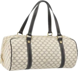 Celine Sac &agrave; main vintage Macadam en PVC pr&eacute;-poss&eacute;d&eacute; - Femme - Pre-owned - Beige - Taille: ONE Size