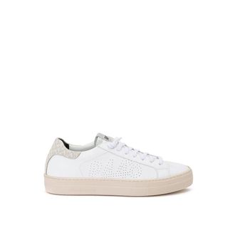 P448 Wei&szlig;e Ledersneaker elegante Freizeitschuhe - - Shoes - Damen - Wei&szlig; - 36 EU