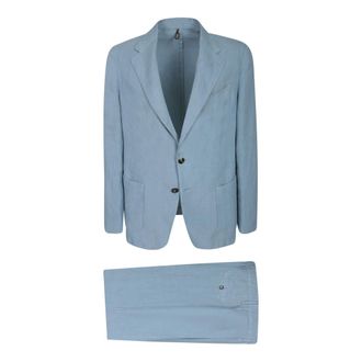 Dell'Oglio Homme, Costumes, Bleu, Taille: M Veste de costume en lin