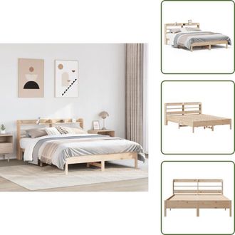 vidaXL Massivholzbett ohne Matratze 140x200 cm Kiefernholz - Bettgestell - Bettgestelle - Bettrahmen - Bett