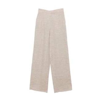 Emporio Armani Wide Hosen - - Trousers - Damen - Beige - S