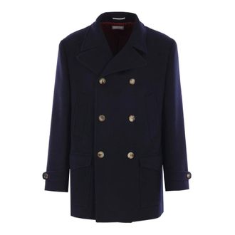 Brunello Cucinelli Homme, Manteaux, Bleu, Taille: L Brunello Cucinelli Manteaux