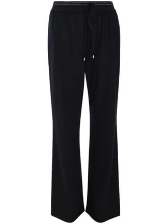 Lorena Antoniazzi pantalon de jogging en laine vierge - Noir