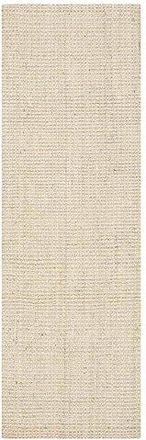 Safavieh Naturfaser Teppich für Wohnzimmer, Esszimmer, Schlafzimmer - Natural Fiber Collection, Kurzer Flor, Elfenbein, 69 X 213 cm