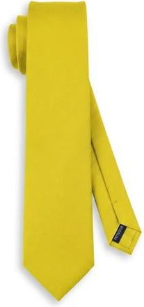 TigerTie Cravate unie, disponible en diff&eacute;rentes couleurs - Largeur de la cravate : 7,5 cm, jaune, Krawattengr&ouml;&szlig;e: ca. L&auml;nge 150 cm, Breite 7,5 cm