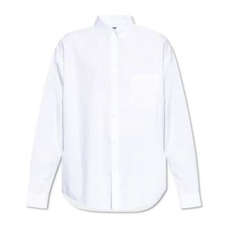 Balenciaga Baumwollhemd mit Tasche - - Shirts - Herren - Wei&szlig; - XL
