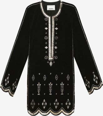 Isabel Marant Robe Helene - Femme - Noir Et Argenté - Taille 38 - Isabel Marant