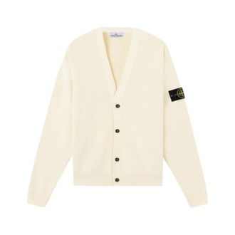 Stone Island Homme, Pulls, Jaune, Taille: XL Cardigan Col V