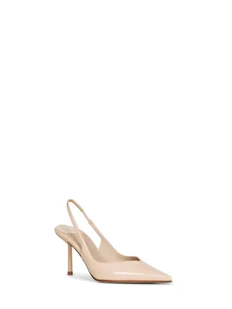 Le Silla Womens Giza Beige Vinyl Slingback Pumps Synthetic (polyurethane Sandal