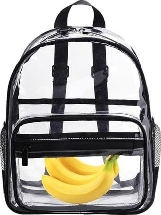 Generic Sac à dos transparent pour école primaire, durable, sac à dos transparent pour école primaire, sac à dos décole/dévénement, sac à dos multicolore pour