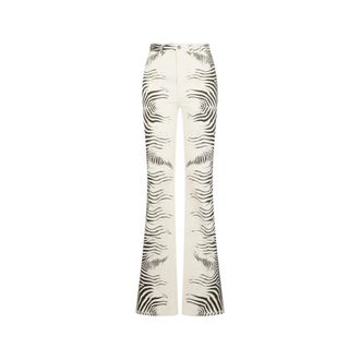 Roberto Cavalli Zebra Print Jeans - - Jeans - Damen - Wei&szlig; - XS